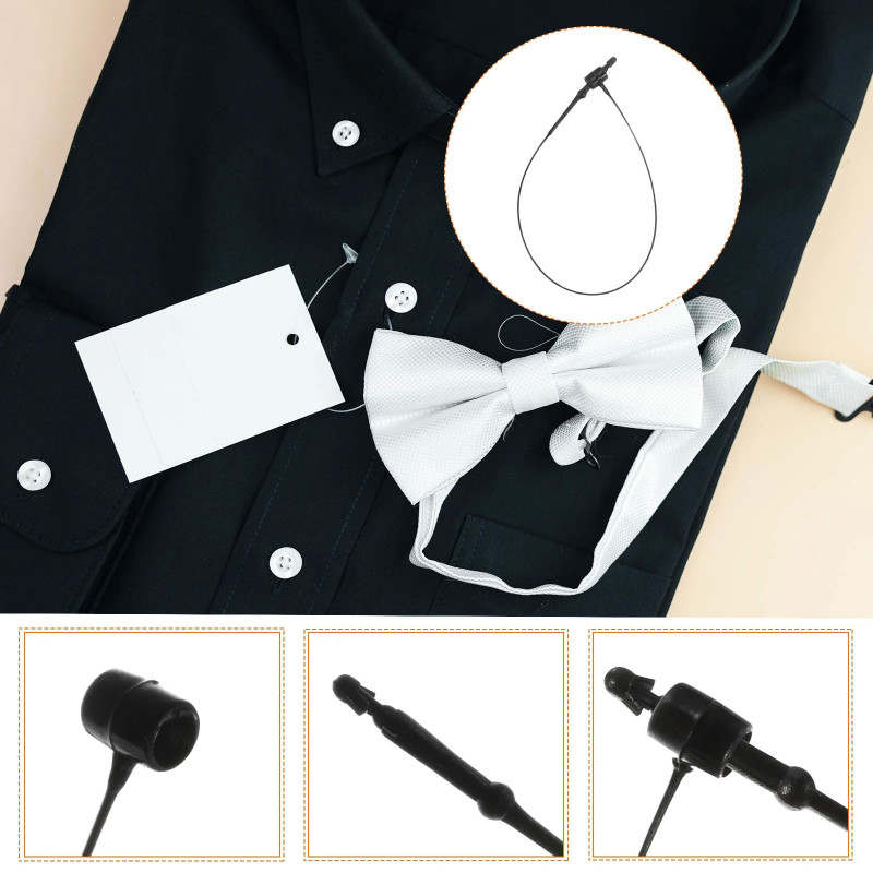 7" Black Snap Lock 5000 Pcs Loop Pins Plastic Ties Fasteners NO TAG Gun ...